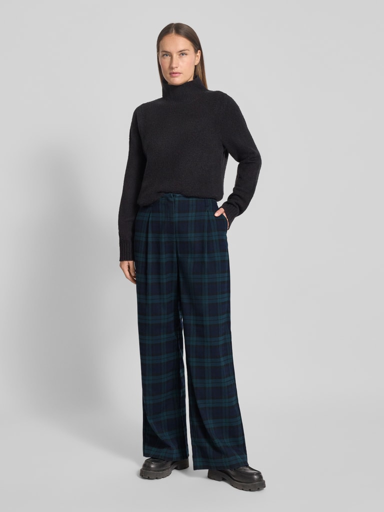Jake*s Casual Stoffen broek met Franse steekzakken in donkerblauw ...