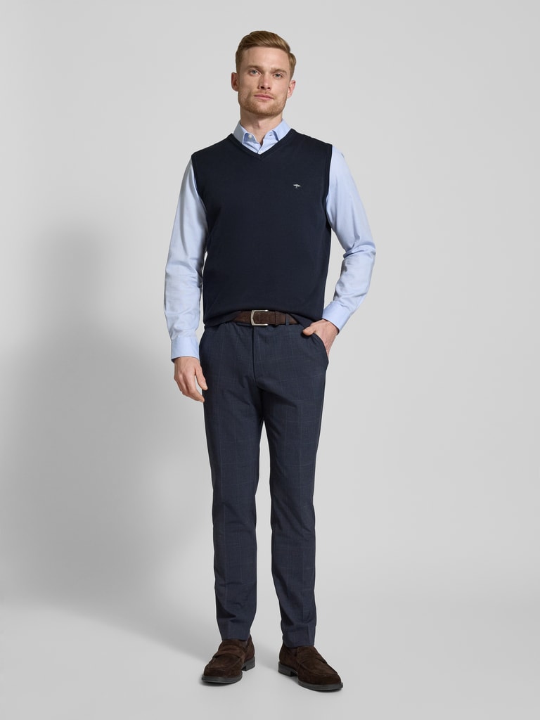 Fynch-Hatton Pullunder mit Logo-Stitching (marine) online kaufen