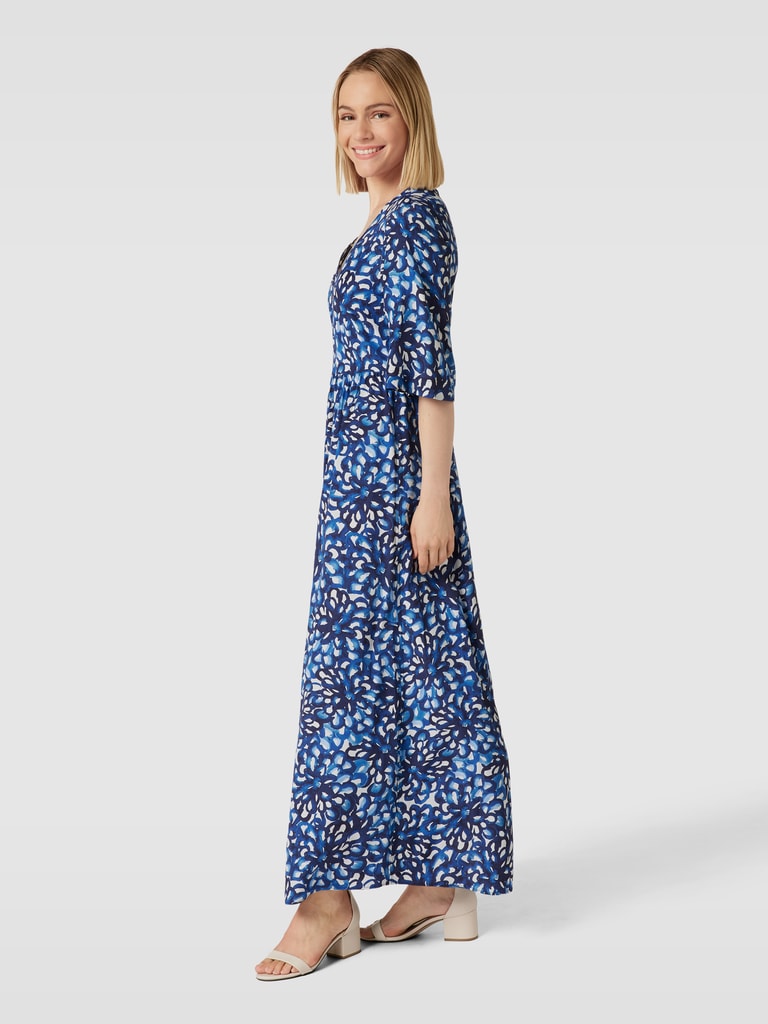 Marc O'Polo Maxikleid mit Allover-Muster (blau) online kaufen