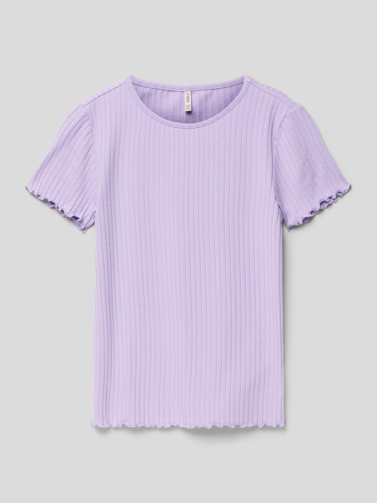 Only T-Shirt aus Viskose-Mix in Ripp-Optik Modell 'KOGFRAN' (flieder) online kaufen