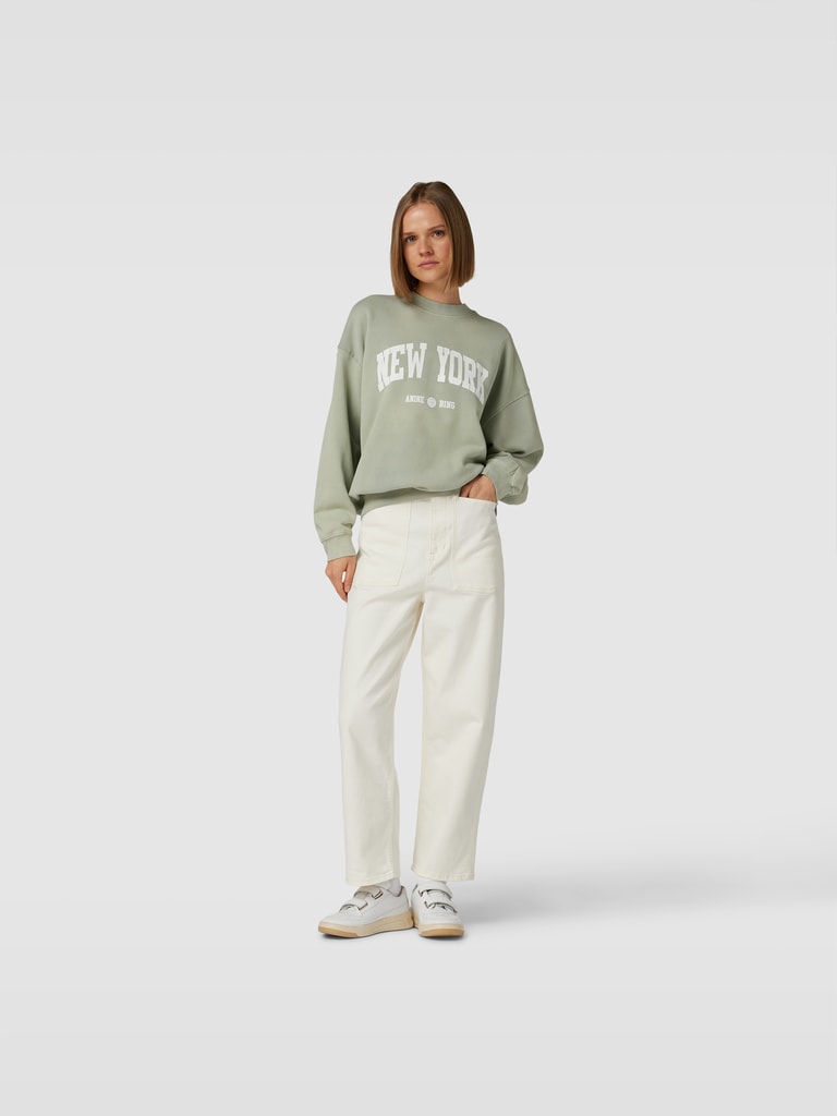 Anine Bing Sweatshirt mit Label-Print (hellgruen) online kaufen
