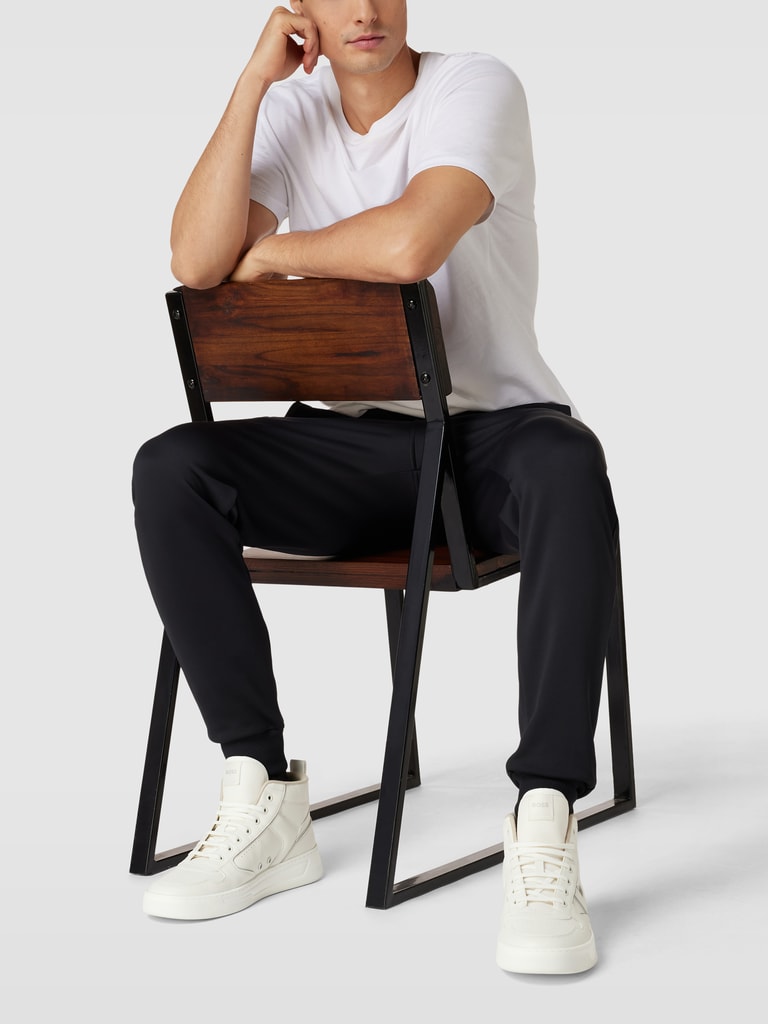 BOSS High top sneakers met labeldetail in metallic, model 'Baltimore ...