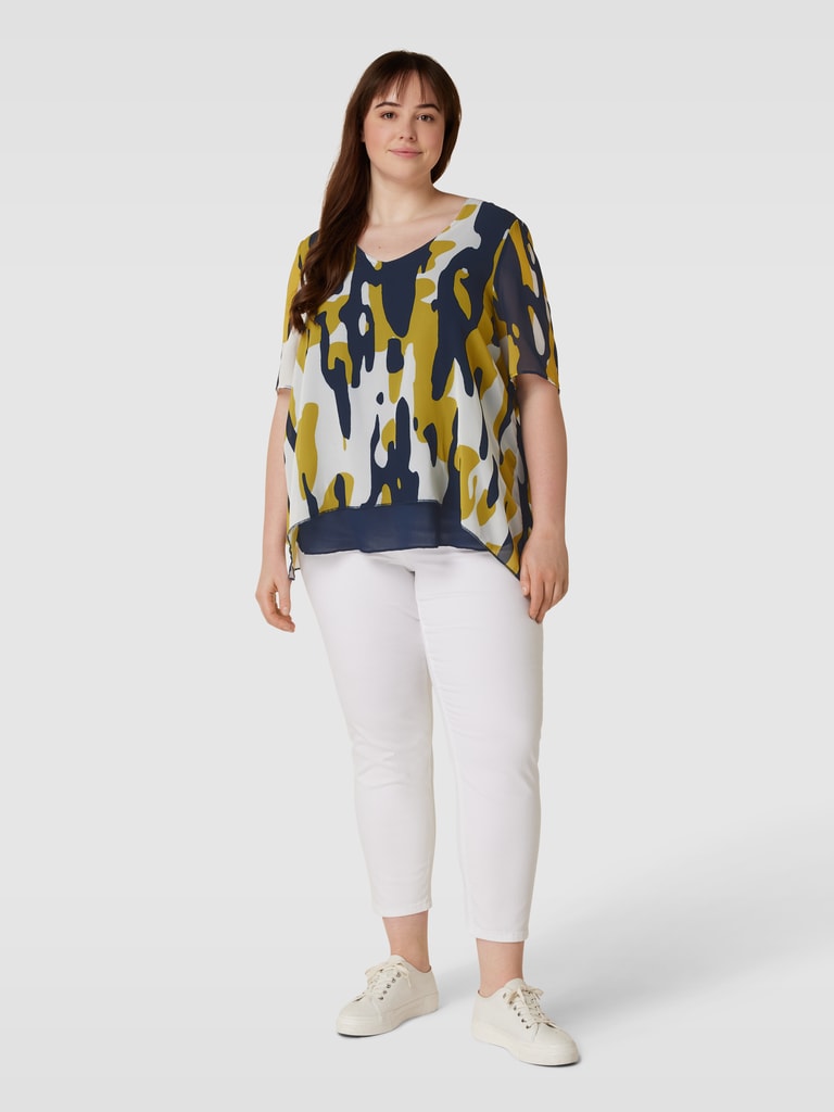 Samoon Blouseshirt met all-over motief, model 'POP SAFARI' in ...