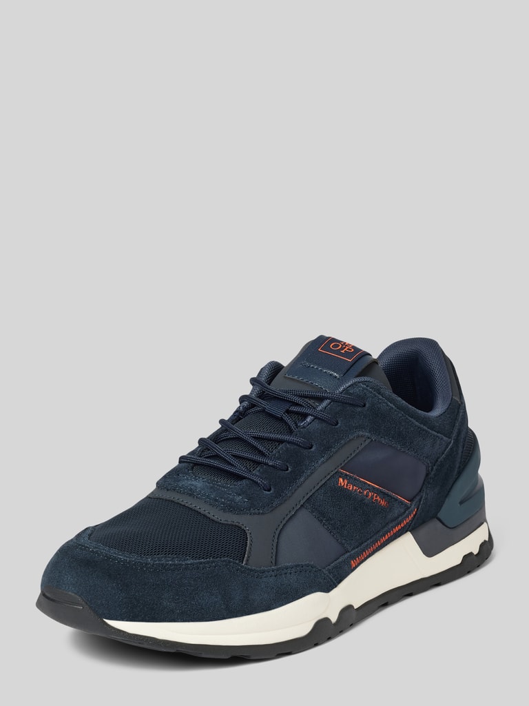 Marc O'Polo Ledersneaker mit kontrastiven Label-Details Modell 'Peter ...