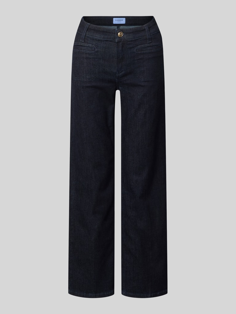 CAMBIO kort fit recht broek van katoenmix model 'TESS CROPPED' in ...
