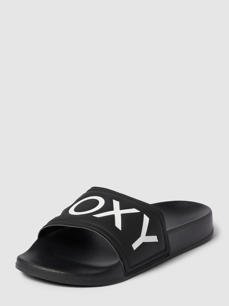 Roxy Slides mit Label-Detail Modell 'SLIPPY' (black) online kaufen