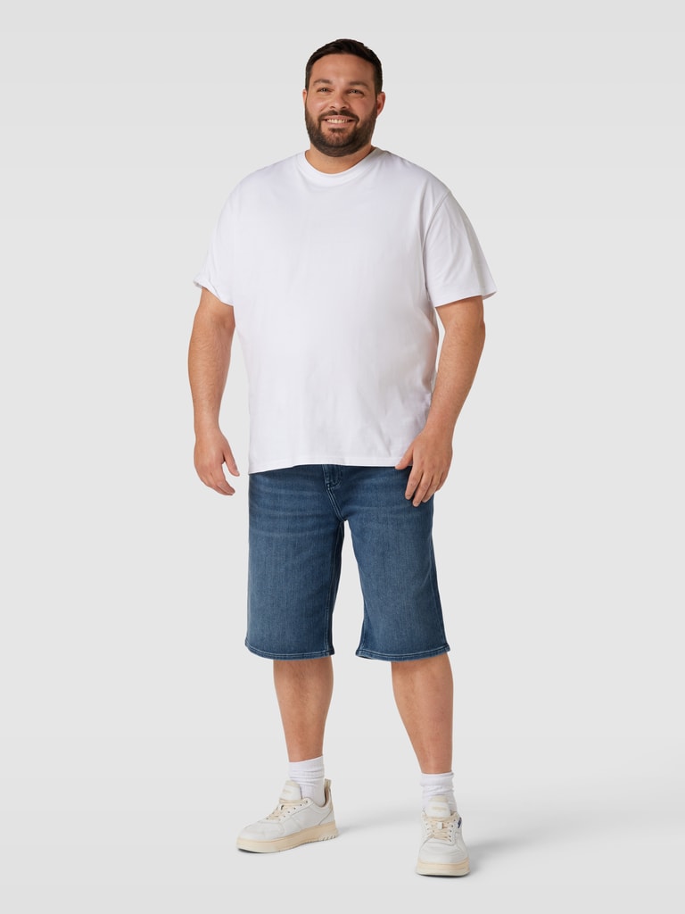 S.Oliver Plus PLUS SIZE Regular Fit Jeansshorts im Used-Look (hellblau ...