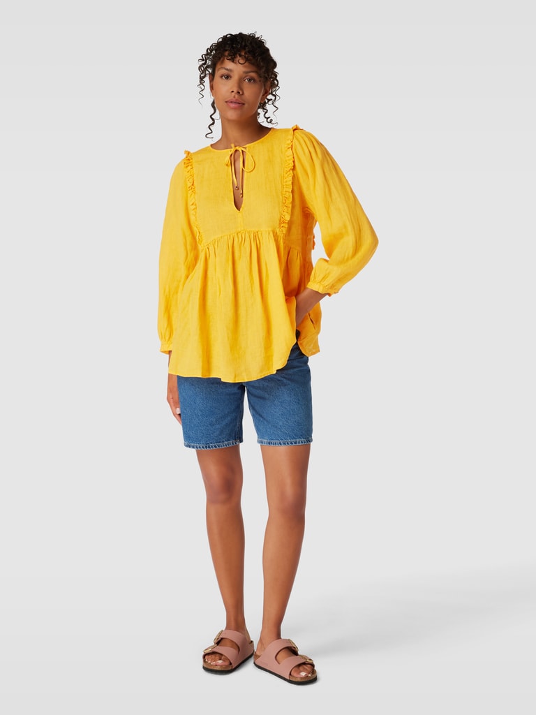 Replay Blouse met ruches in geel online kopen | P&C
