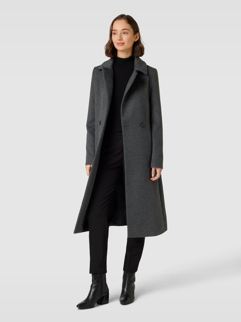 Jake*s Casual Mantel mit Taillengürtel (anthrazit melange) online kaufen