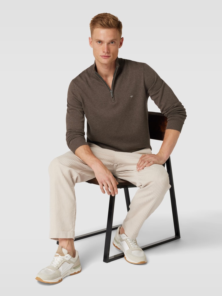 Fynch-Hatton Strickpullover mit Label-Details Modell 'Troyer ...