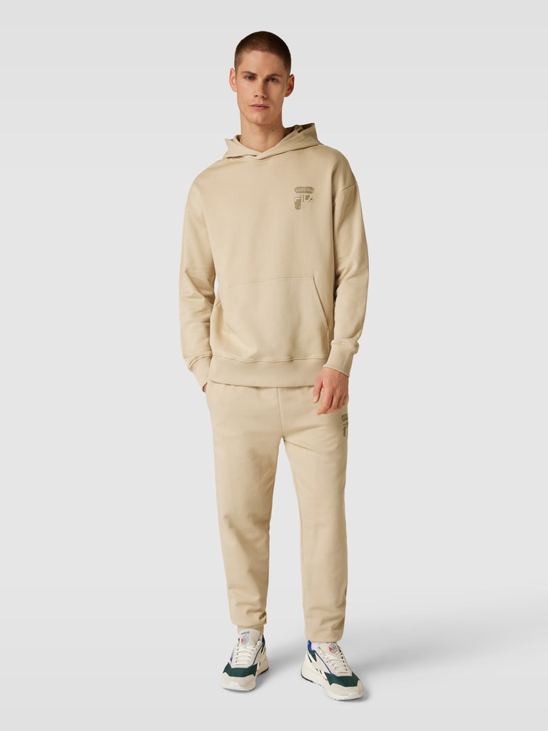 FILA Oversized hoodie met labelstitching, model 'BAAR' in beige online ...