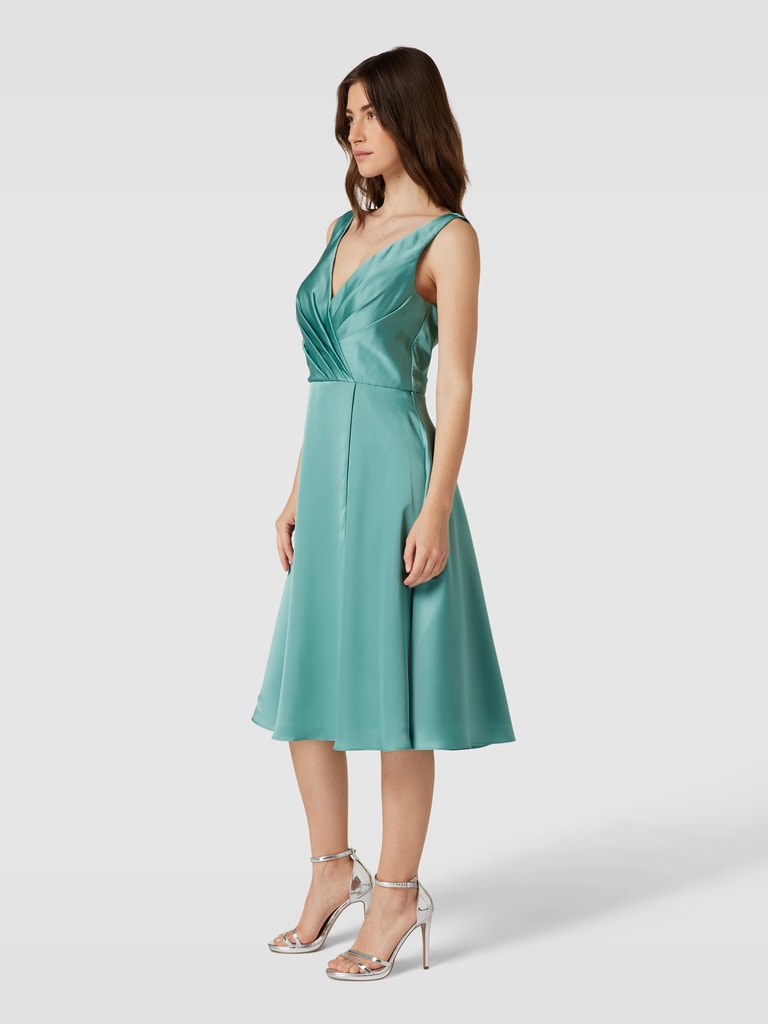 Luxuar Knielanges Cocktailkleid mit gelegten Falten (mint) online kaufen