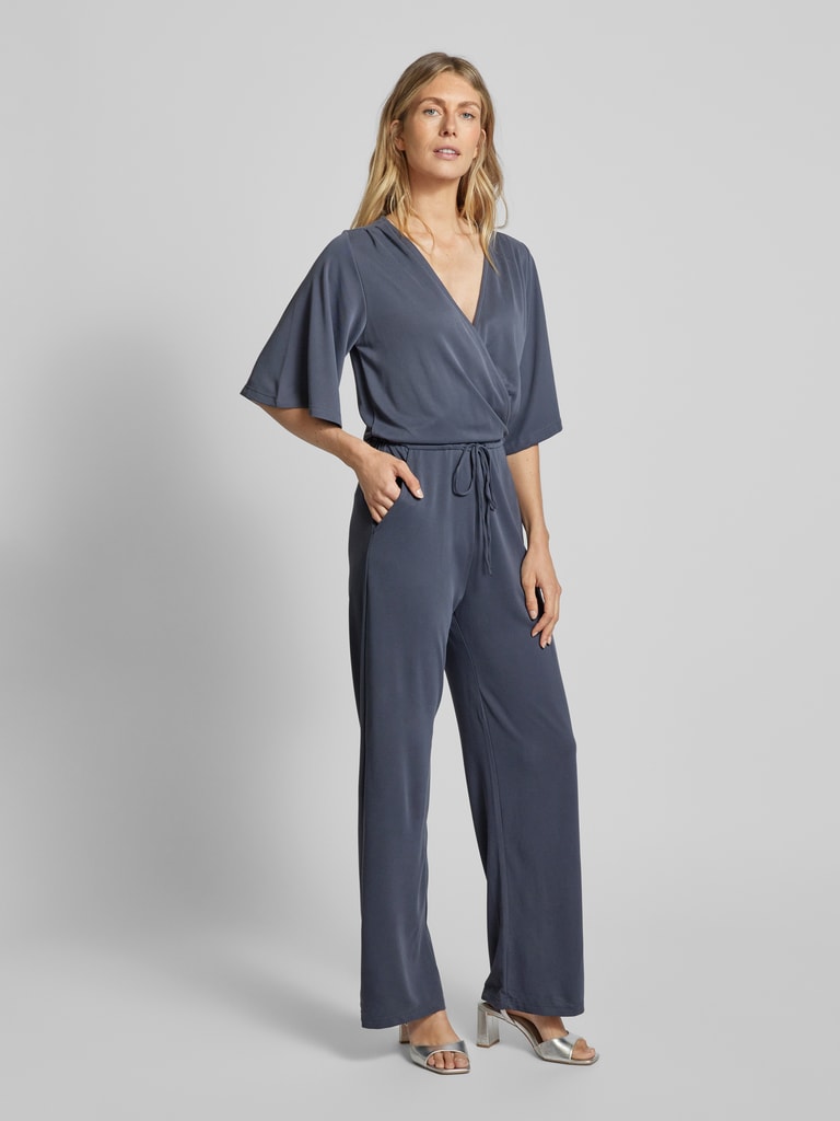 mbyM Jumpsuit in wikkellook, model 'Bradlee' in donkerblauw online ...