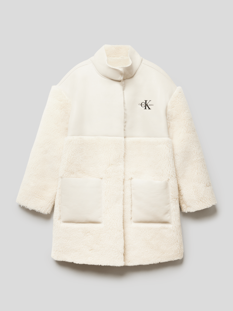 Calvin Klein Jeans Jacke mit Kunstfell Modell 'FAUX FUR LEATHER COAT ...