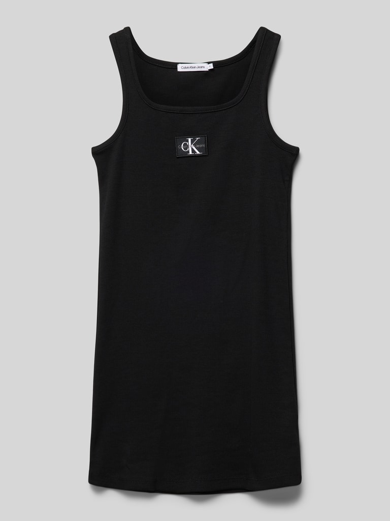 Calvin Klein Jeans Minikleid Mit Label Patch Black Online Kaufen