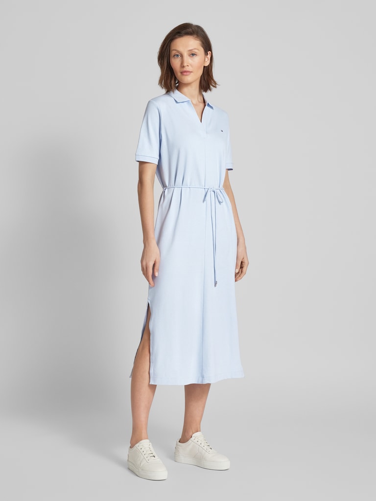 Tommy Hilfiger Polokleid mit Bindegürtel Modell 'LYLL POLO' (hellblau ...