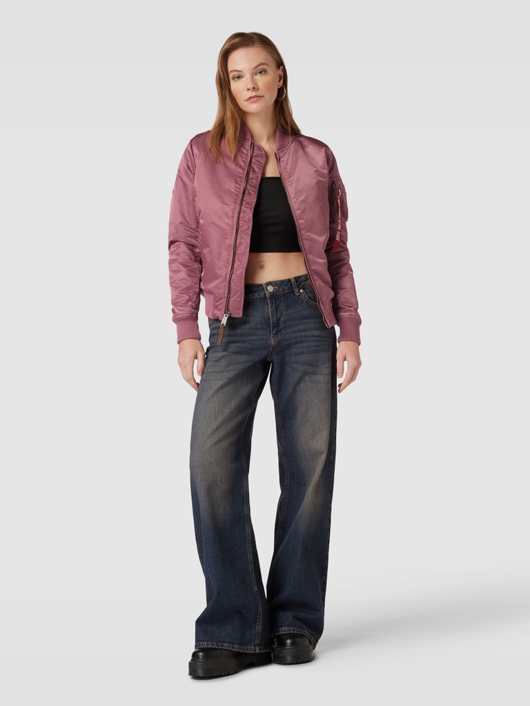 Kup online Alpha Industries Bomberka z detalem z logo (różowawy)