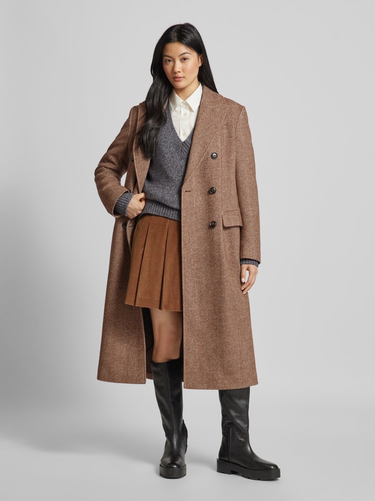Kup online Weekend Max Mara Spódnica mini z zakładkami w pasie (orzechowy)