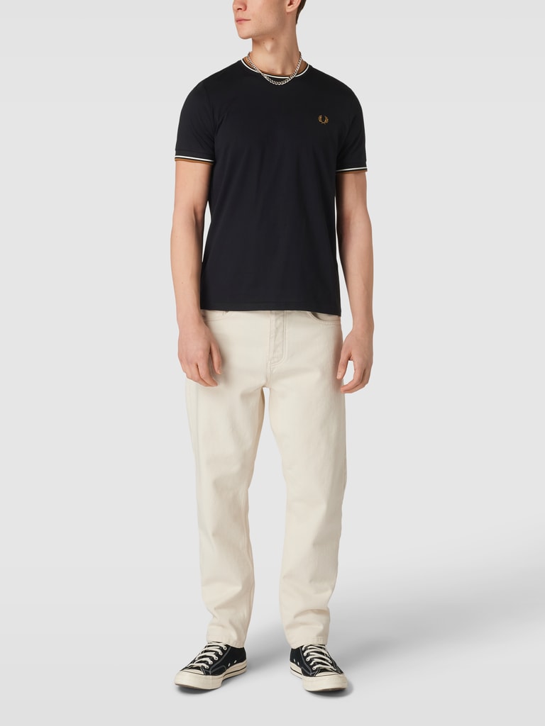 Fred Perry T-Shirt mit Logo-Stitching (black) online kaufen