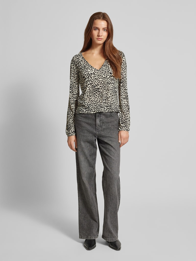 Mango Regular Fit Bluse in Crinkle-Optik Modell 'LIN' (offwhite) online ...
