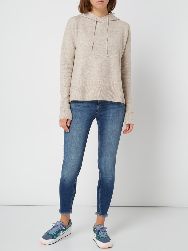 REVIEW Hoodie mit überschnittenen Schultern (sand meliert) online kaufen