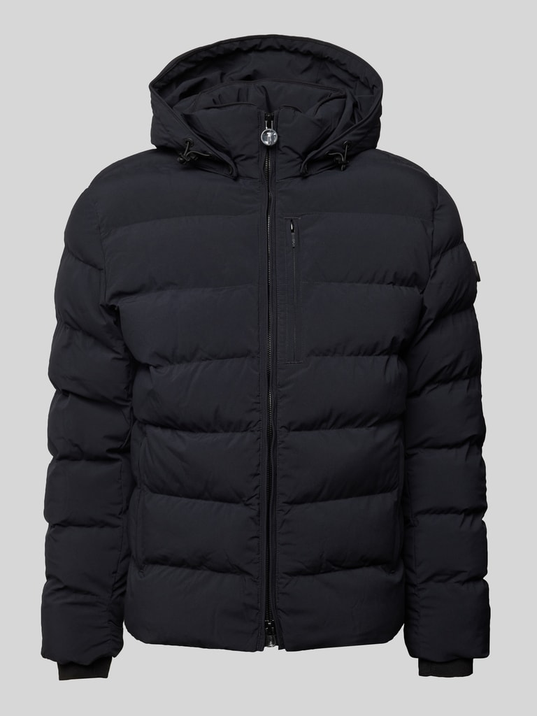 Wellensteyn Gewatteerd jack met labeldetail, model 'BLACKBIRD’ in marineblauw online kopen | P&C