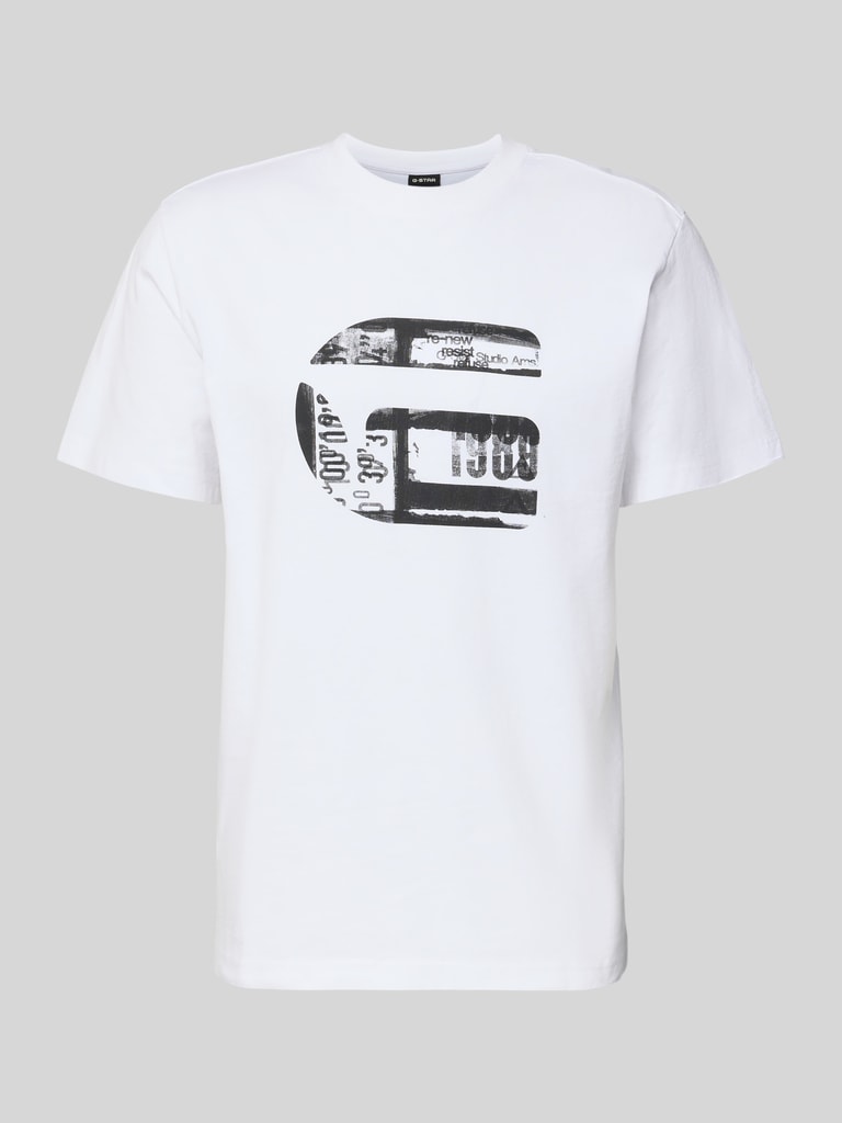G-Star Raw Regular Fit T-Shirt mit Logo-Print Modell 'icon' (weiss ...