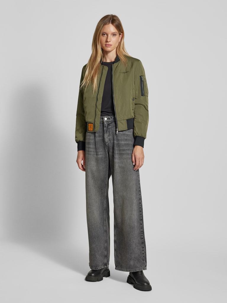 Original Bombers Bomberjack met labelstitching in kaki online kopen | P&C