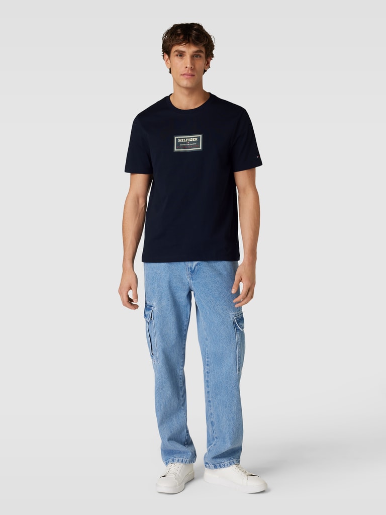 Tommy Hilfiger T-Shirt mit Label-Print (marine) online kaufen