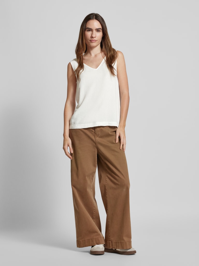 Kaffe Top met V-hals, model 'milia' in wit online kopen | P&C