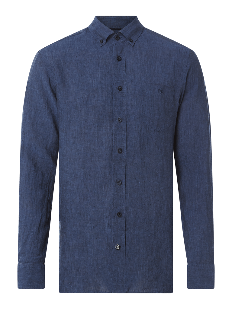 BOGNER Slim Fit Leinenhemd Modell 'Timt' (dunkelblau) online kaufen