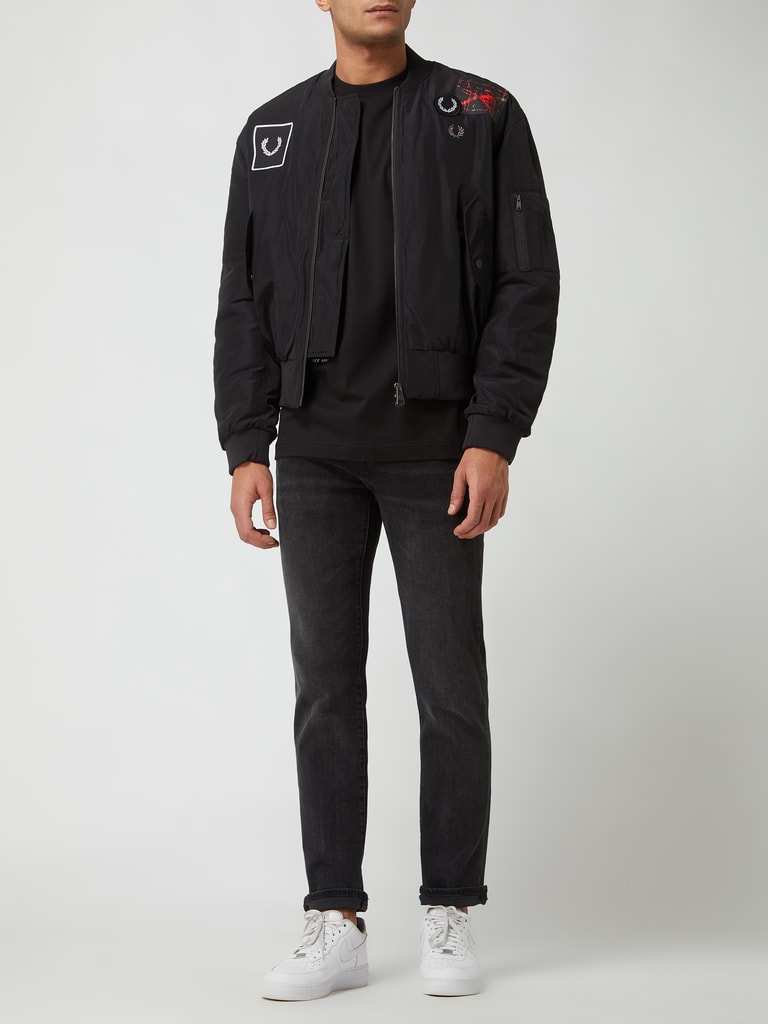 Fred Perry Bomber mit Badges (black) online kaufen
