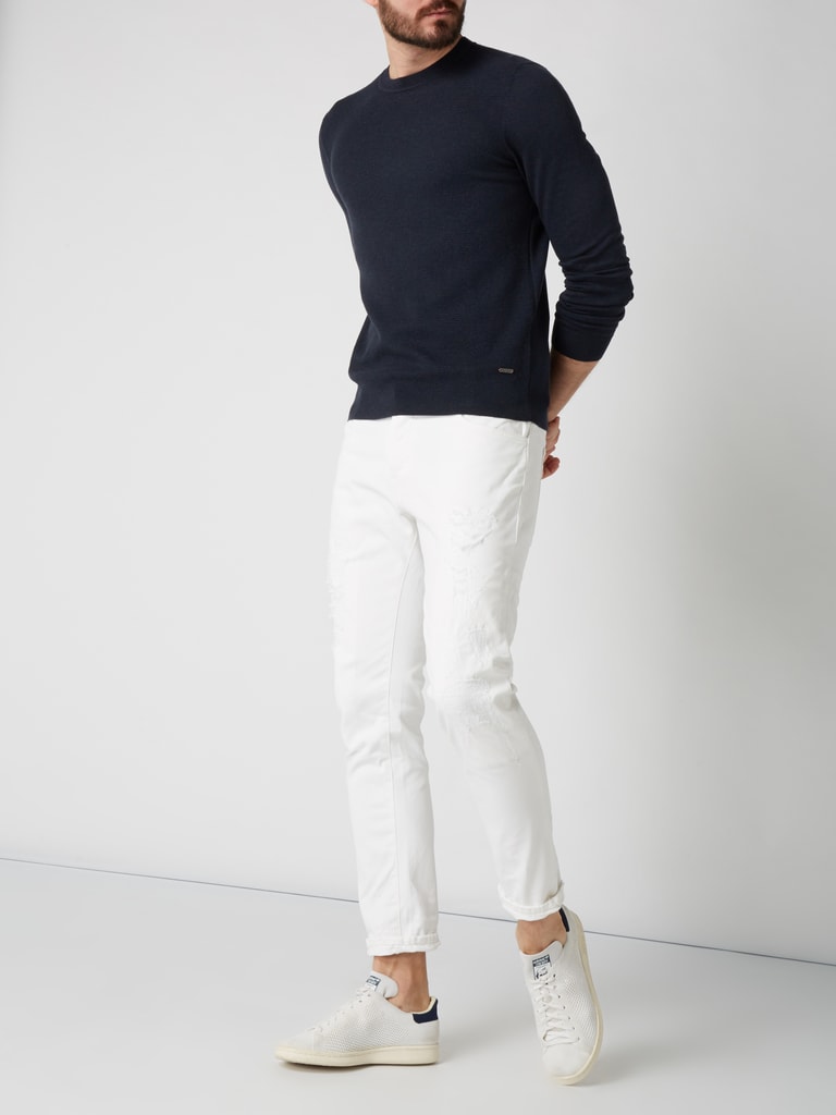 House of Paul Rosen Slim Fit Jeans im Used Look (weiss) online kaufen