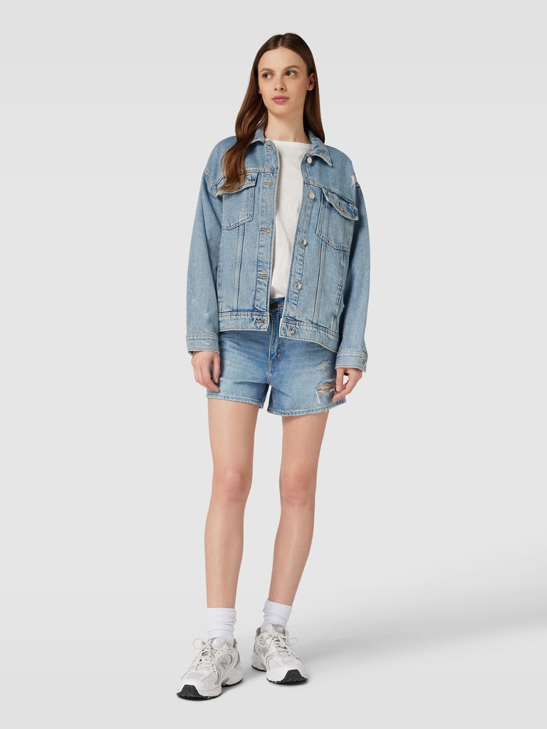 Tom Tailor Denim Oversized Jeansjacke im Used-Look (jeans) online kaufen