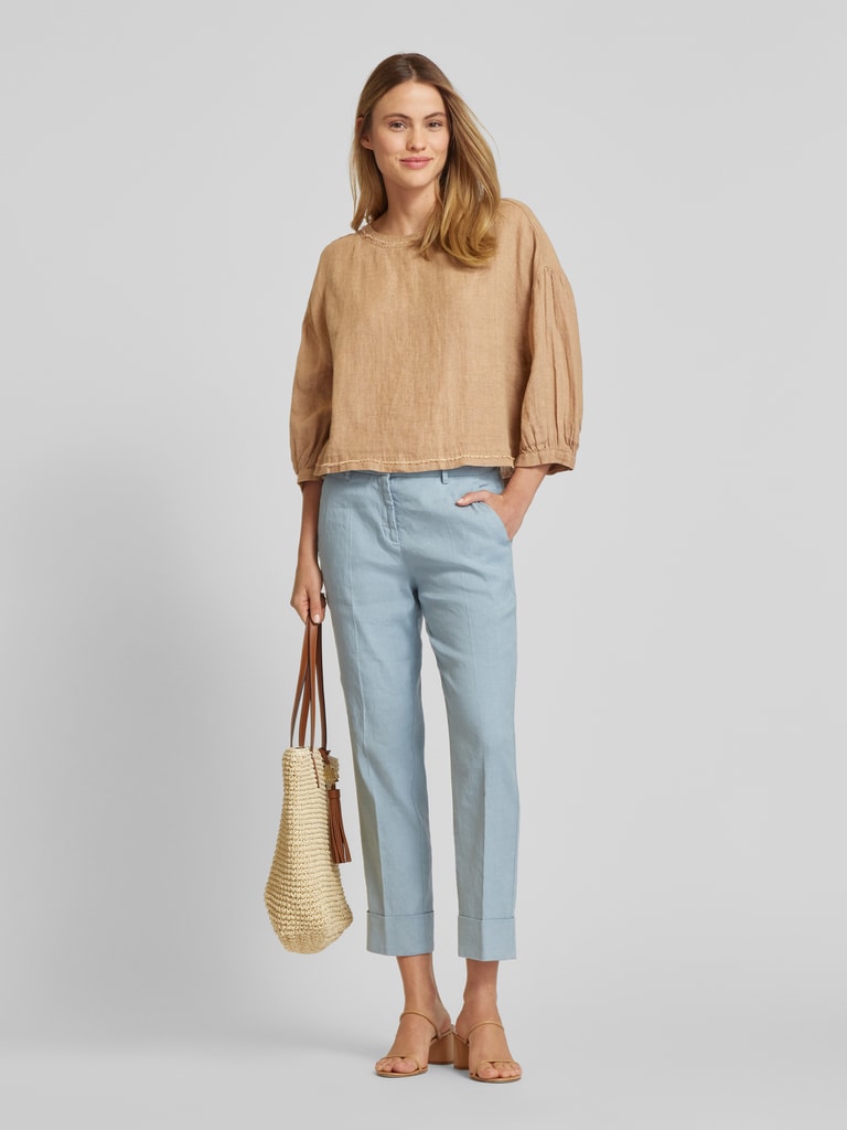 Christian Berg Woman Relaxed Fit Leinenbluse mit 3/4-Arm (mud) online ...
