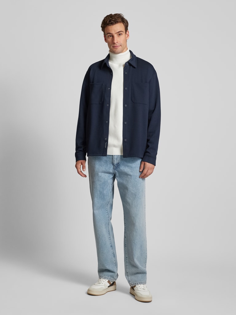 Casual Friday Hemdjacke mit Brusttaschen Modell 'Sebastian' (marine ...