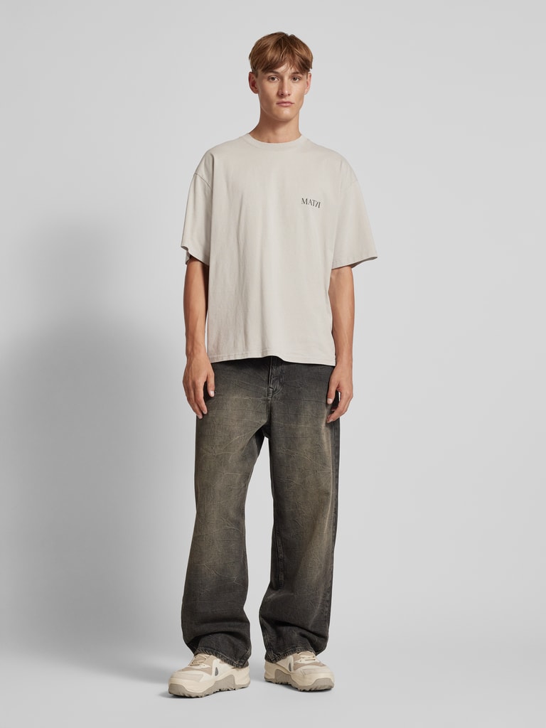 Review X MATW T-Shirt mit Label-Print - MATW X Review (mittelgrau ...