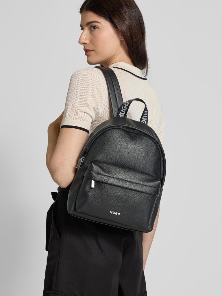 HUGO Rucksack mit Label-Detail Modell 'Bel' (black) online kaufen