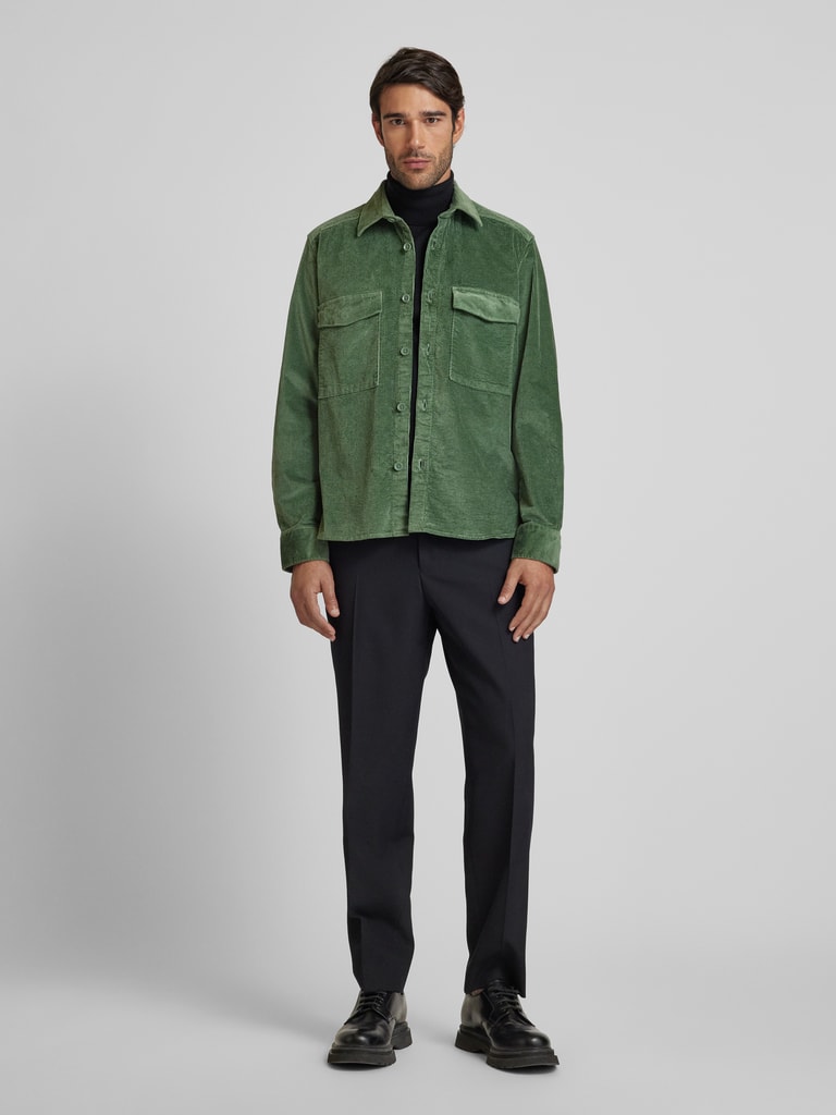 Drykorn Slim Fit Hemdjacke mit Strukturmuster Modell 'Gunray' (gruen ...