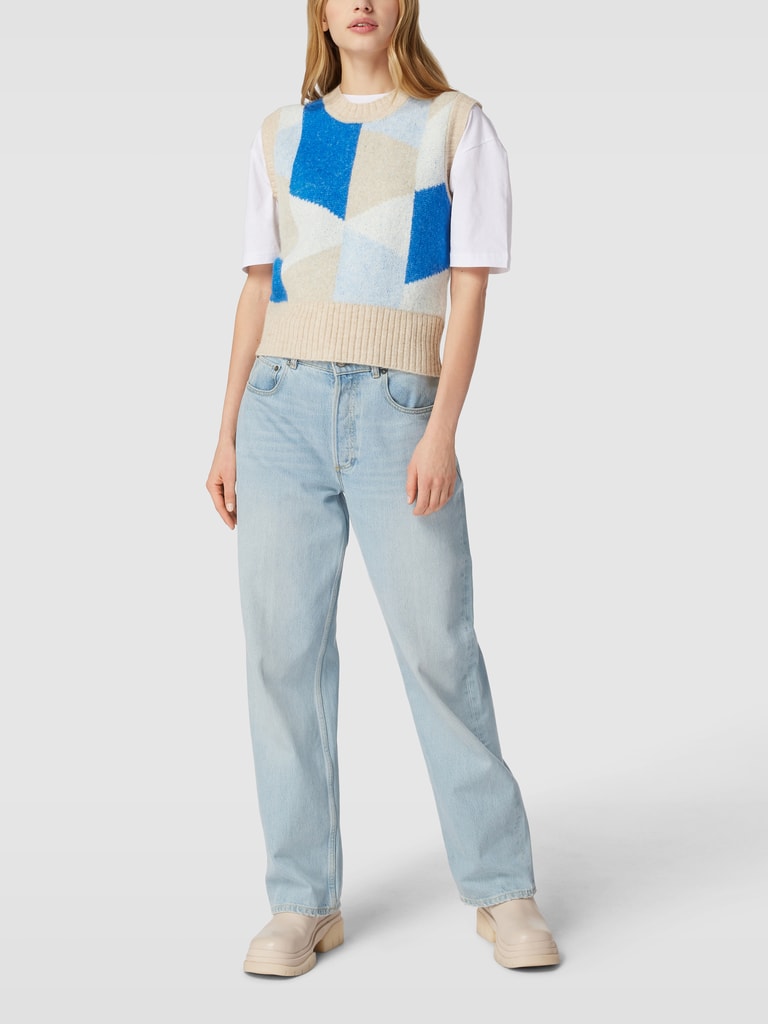 OPUS Pullunder mit grafischem Allover-Muster Modell 'Petje' (royal ...