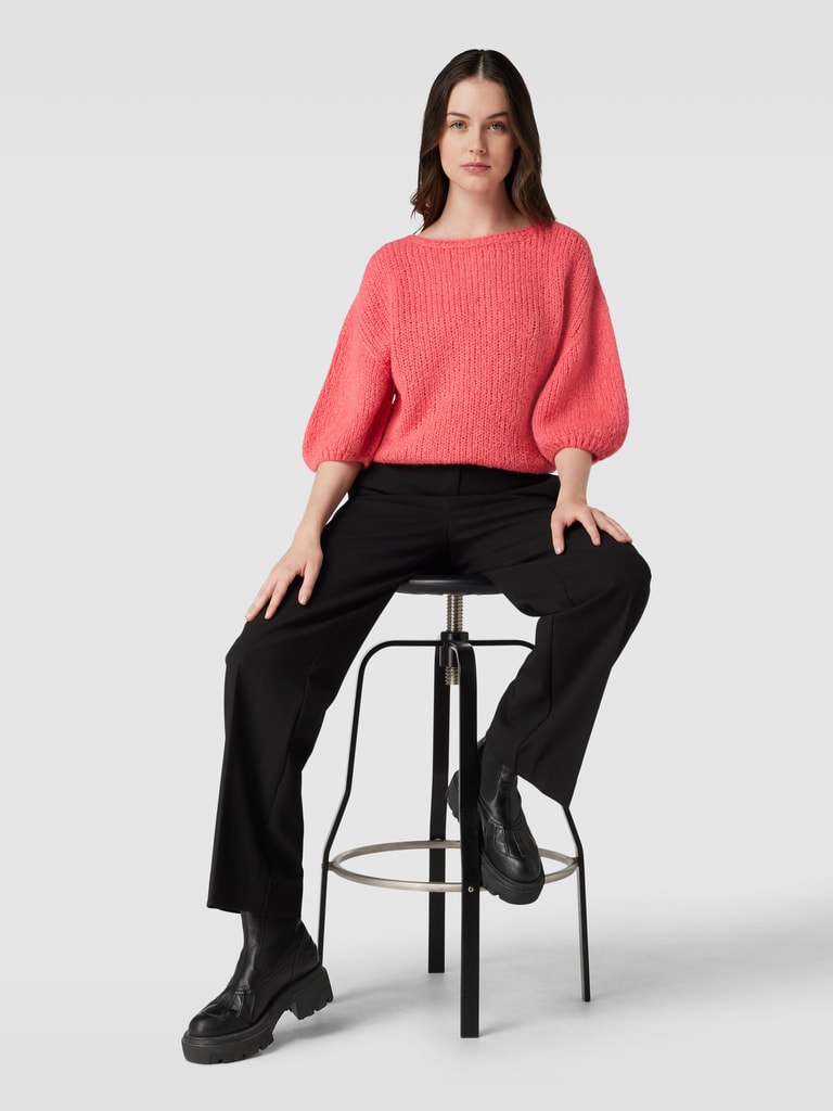 Oui Strickpullover mit Strukturmuster (pink) online kaufen