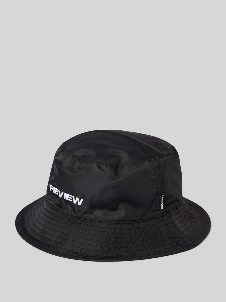 REVIEW Bucket Hat mit Label-Stitching (black) online kaufen