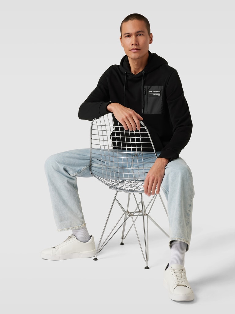 Karl Lagerfeld Hoodie mit Label-Patch (black) online kaufen