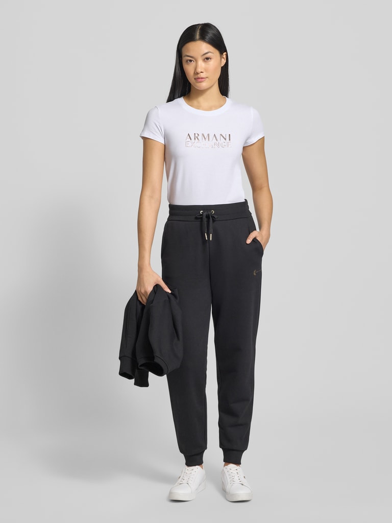 ARMANI EXCHANGE T-Shirt mit Label-Detail (weiss) online kaufen