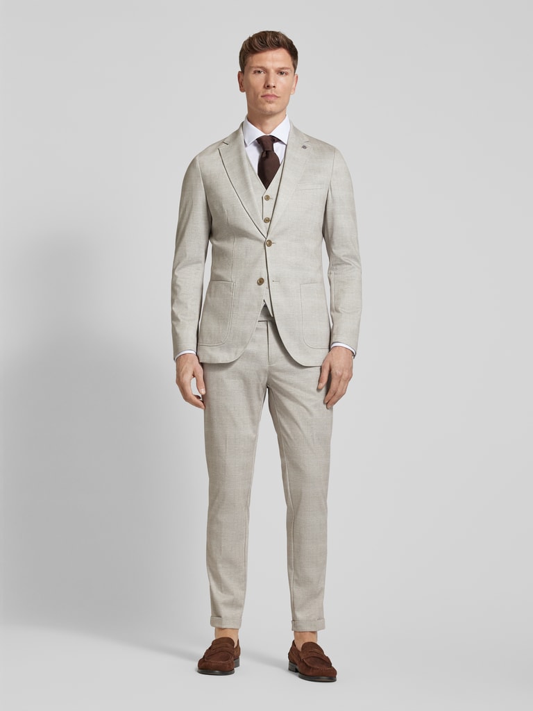CG – CLUB of GENTS Slim Fit Anzughose mit Applikation Modell 'Clow ...