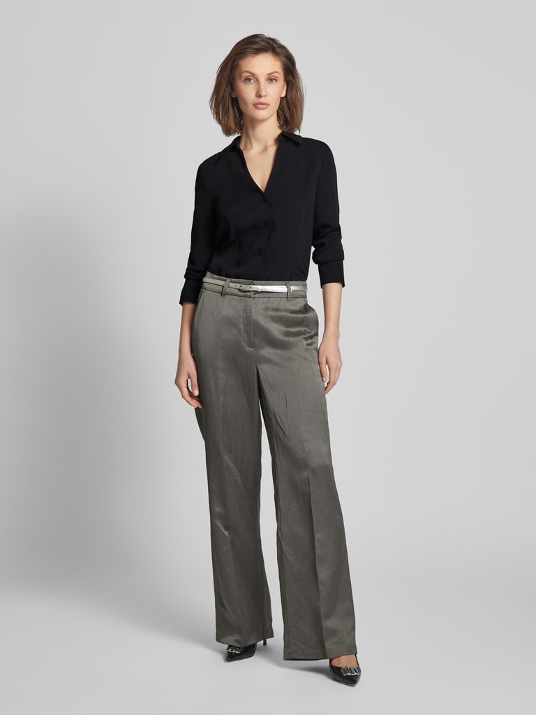 Mango Bluse in unifarbenem Design Modell 'OCHI' (black) online kaufen