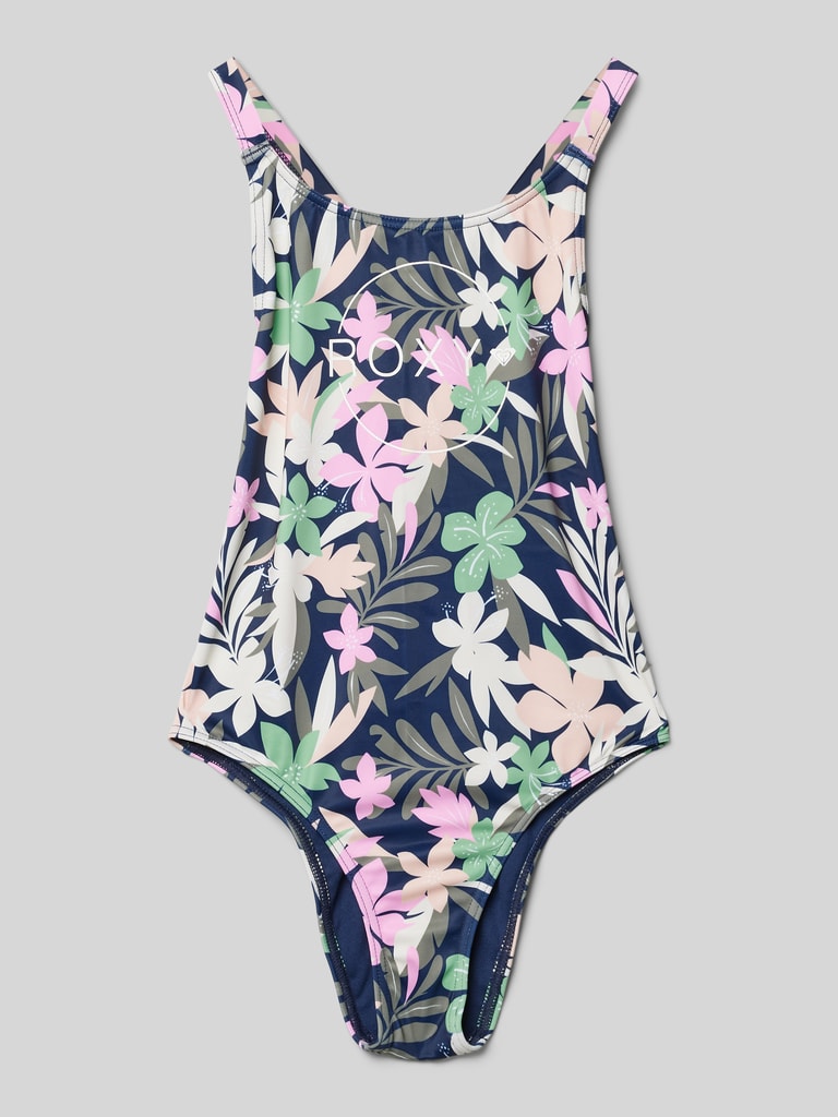 Roxy Badeanzug Mit Label Print Modell Ilacabo Blau Online Kaufen