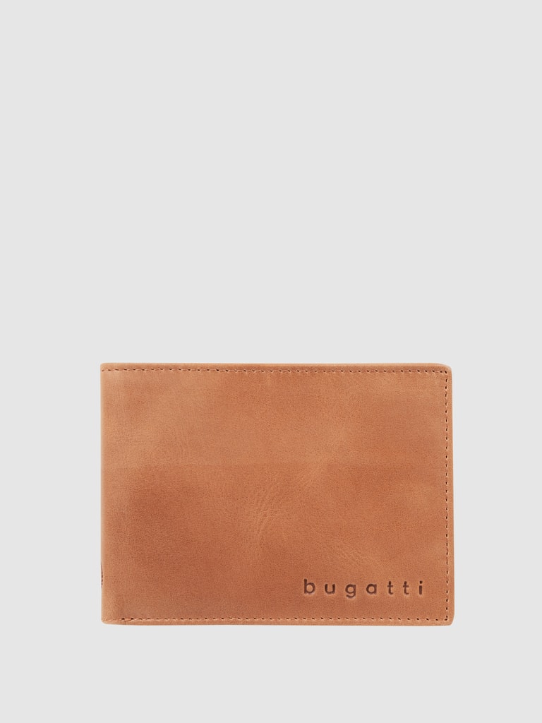 bugatti Lederportemonnaie mit Label-Details Modell 'Volo' (cognac ...