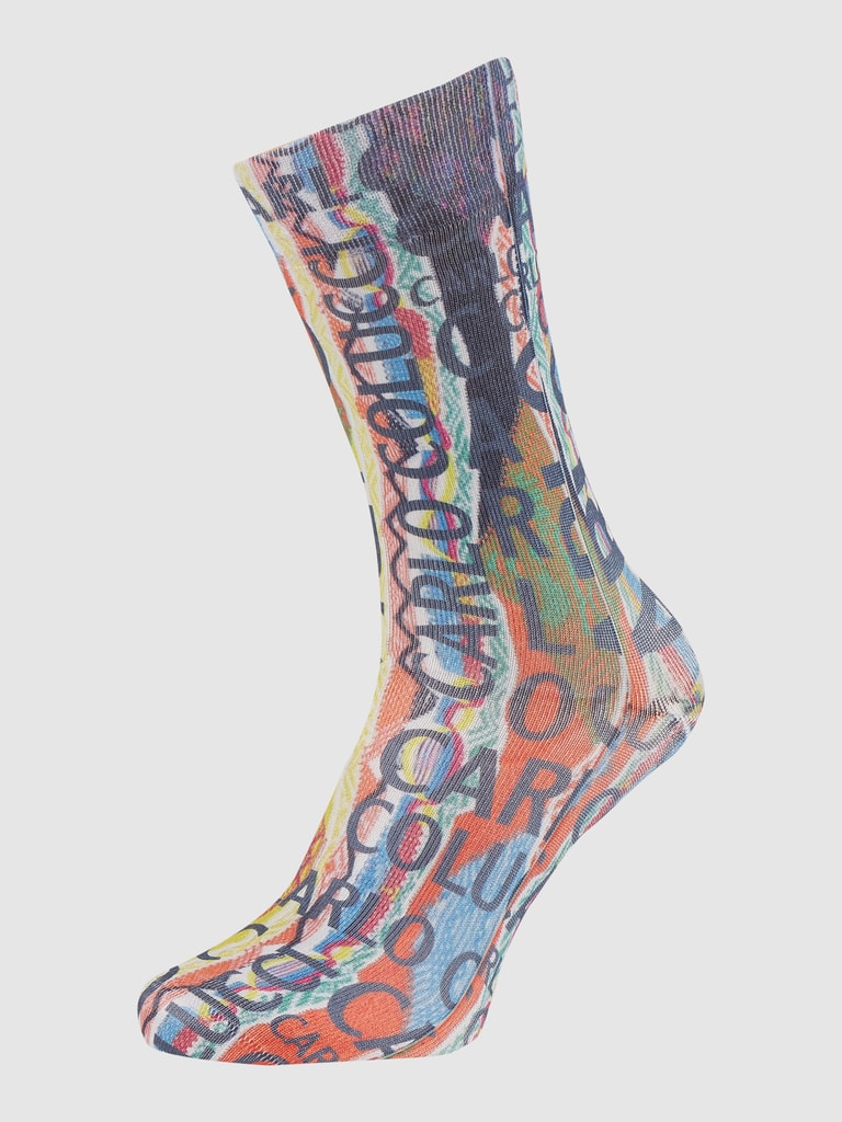CARLO COLUCCI Socken mit Allover-Muster (gelb) online kaufen