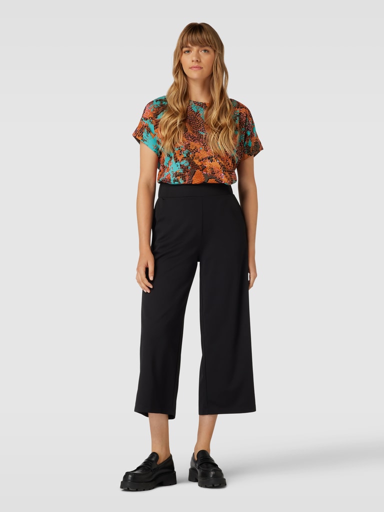 Soyaconcept Stoffen broek met verkorte pasvorm, model 'Siham' in zwart ...